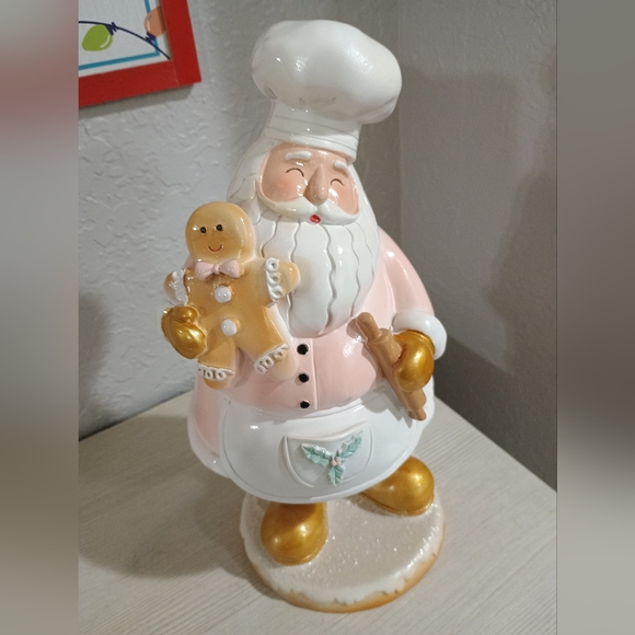 Holiday | Pink Santa Gingerbread Man Bakery Christmas Kitchen New ...